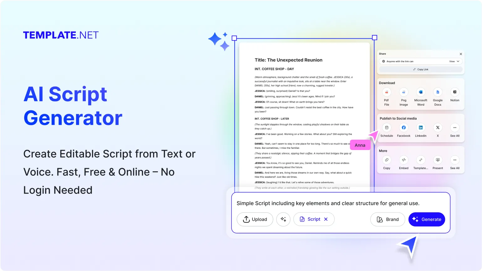 Free AI Script Generator, Free Script Maker Online